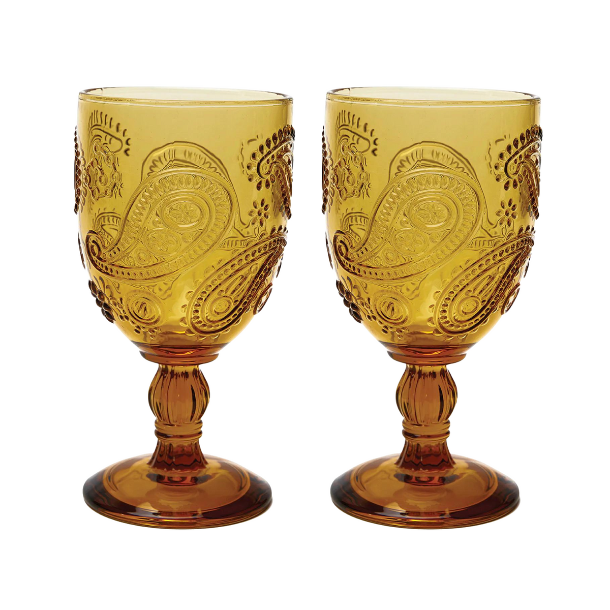 Goblet/Set of 2 - amber – The Crosswalk Store
